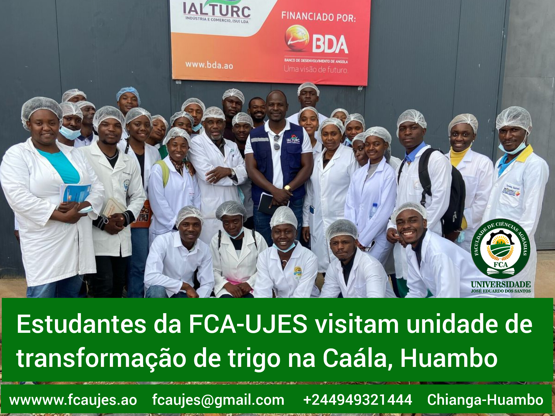Estudantes da FCA-UJES visitam unidade de transformação de trigo na ...